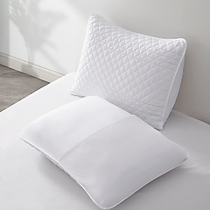 Bonlino Barley Bedding Quilt Set Bedspread - Lightweight Quilt Set Summer Farmhouse Modern Boho Style Striped Bedspread Coverlet with 2 Pillow Shams for Home Bedroom All Season (White, Oversized King)