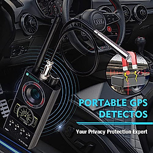 JMDHKK Anti Spy RF Detector Bug Detector, Camera Finder Scanner, GPS Tracker Detector, Find and Locate Eavesdropping Device Auto Scan 4-in-1 Detector