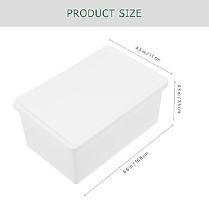 JOINPAYA Box Sheet Laundry Storage Box Drawer Organization Bucket Storage Container Laundry Powder Bin Laundry Powders Holder Sundries Storage Bucket White With Cover Plastic Drum