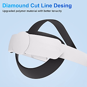 Head Strap for Oculus Quest 2, Replacement Elite Strap for Oculus/Meta Quest 2 Accessories, Simple Connection and Lightweight Design, Enhanced Support and Comfort in VR for Quest 2/Meta VR