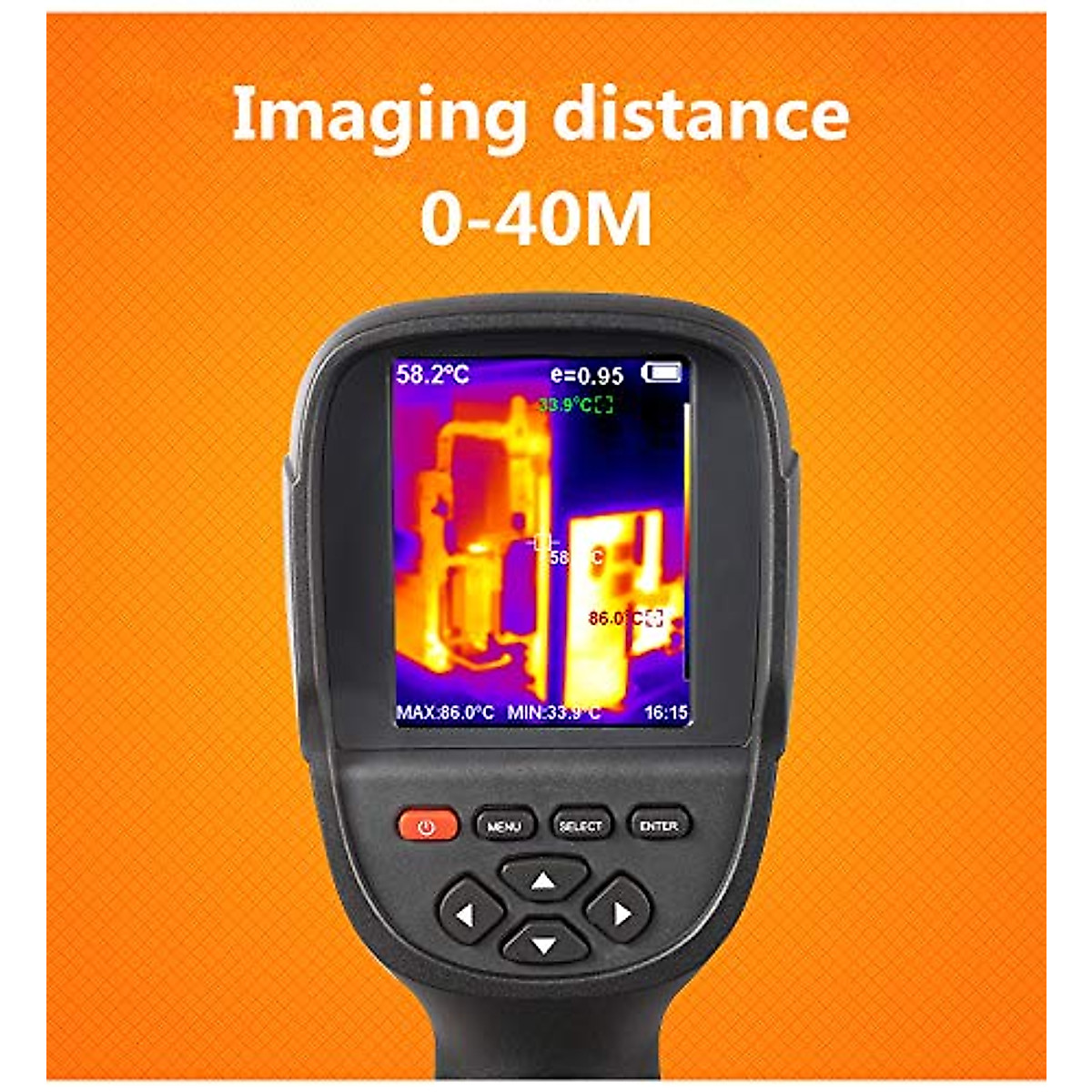 Hti HT-18,Thermal Imaging Camera-Handheld Infrared Camera with Real-Time Thermal Image,Infrared Image Resolution 220 x 160-Temperature Measurement Range -20°C-300°C,IR Thermal Imager