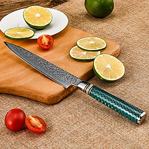Utility Paring Knife 6 Inch Damascus Chefs Knife Utility Kitchen Knife Japanese VG10 Kitchen Paring Knives 67-Layer High Carbon Stainless Steel Knife Fruit Knife Christmas Gift