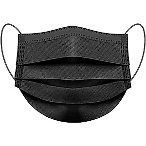 100 PCS Kids Black Face Mask - Breathable, Premium Designed Kids Mask with Longer Earloops Disposable Mask for Indoor and Outdoor Use