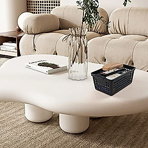 AnnkkyUS 6-pack Plastic Storage Basket, Small Organizer Bins, Black