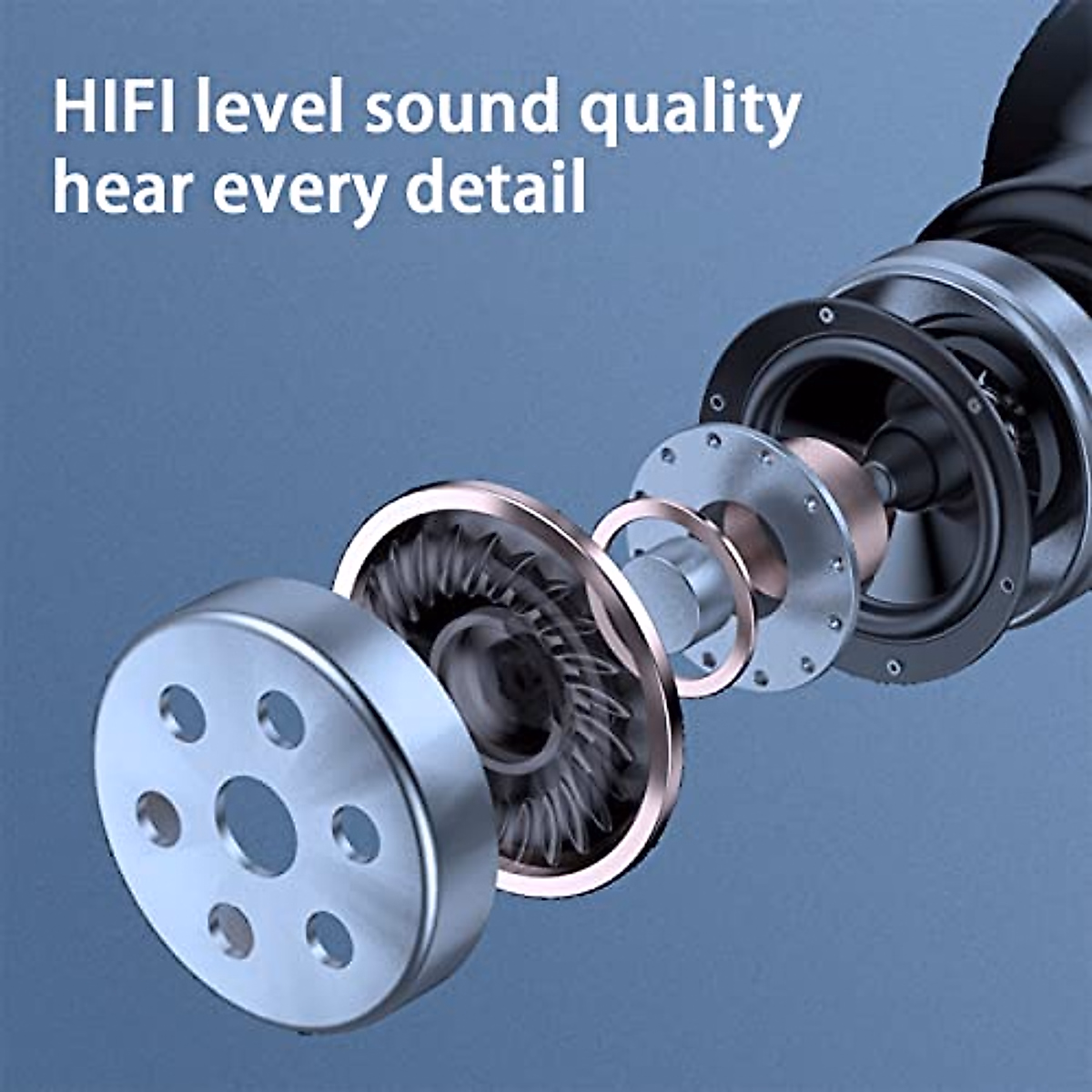 Bluetooth Earbuds 5.3 Wireless Headphones Bluetooth Headset Open Headphones Finger Control for Sports Open Ear Headset