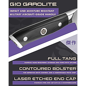 KESSAKU Meat Cleaver Butcher Knife - 7 inch - Dynasty Series - Heavy Duty - Razor Sharp - Forged ThyssenKrupp German High Carbon Stainless Steel - G10 Garolite Handle with Blade Guard