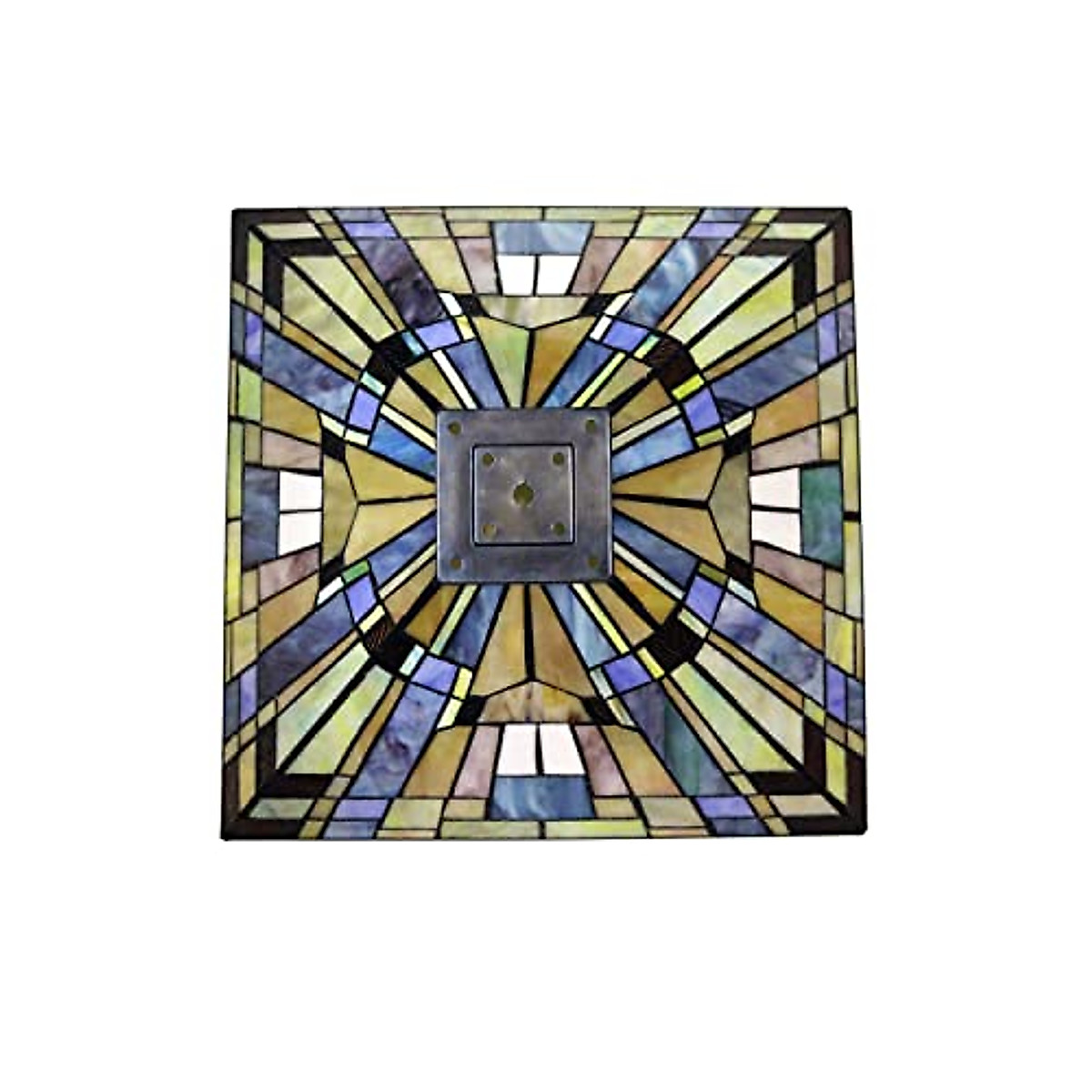 Chloe Lighting Kinsey Tiffany-Style Blackish Bronze 2-Light Mission Floor Lamp 18" Shade