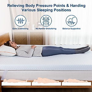 Maxzzz Memory Foam Mattress Topper Twin, 2 Inch 100% High Density Foam Twin Mattress Topper, Gel Twin Memory Mattress Topper for Hot Sleeper & Back Pain Relief, with Cover, Certipur-Us
