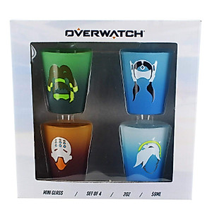 Pavlysh Overwatch Video Game Shot Glass Kitchen Set Heroes Symmetra Mercy Lucio Zenyatta