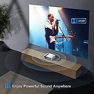 YABER Y61 WiFi Mini Projector 5500L Full HD 1080P and 200" Supported, Portable Wireless Mirroring Projector for iOS/Android/TV Stick/PS4/PC Home & Outdoor