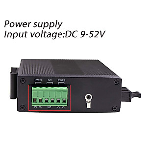 OLYCOM Gigabit Hardened Ethernet Media Converter Single Mode Duplex Industrial Fiber SC to Network Switch DIN-Rail/Wall Mount 9/12/24VDC Input IP40 Safety Class