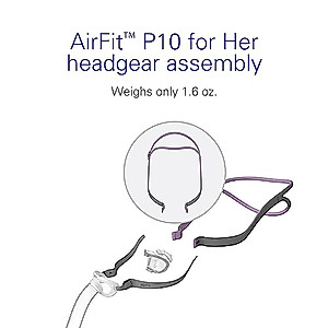 ResMed AirFit P10 Headgear - Preserves Minimal Facial Contact (with Clip) - Pink