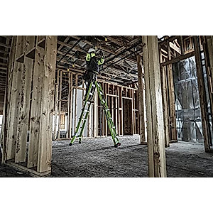 Little Giant Ladder Systems Conquest 2.0 All-Terrain, M17, 17ft, Multi-Position Ladder with Adjustable Outriggers, Fiberglass, Type 1A, 300 lbs Weight Rating, (17107-001)