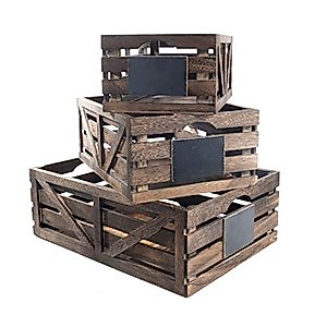 Premium Home Wooden Crates: Home Décor wood crates for display, wooden boxes for crafts, decorative wooden crate, Wood box storage crate, wooden basket centerpieces for Home, Rustic bathroom décor