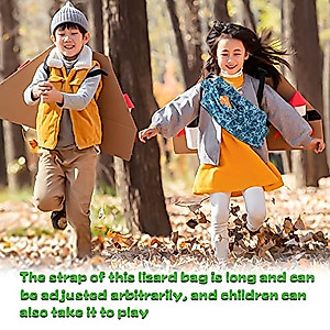 GSPNGFGI Adjustable Lizards Sling Carrier, Bearded Dragon Sling, Bearded Dragon Carrier with Harness for Lizards, Guinea Pig and Small Pets Reptile Carrier Safety Outdoor Walking