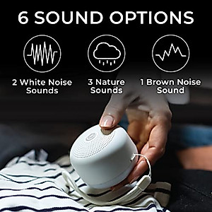 Yogasleep Travel Mini Portable White Noise Machine, 6 Soothing Sounds, Dimmable Night Light, Compact Size for Travel & Diaper Bag, Sleep Aid for Adults & Baby, USB Rechargeable, Lanyard for Hanging