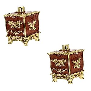 MAGICLULU 2 Pcs Decorative Storage Box Home Container Small Sundries Organizer Plastic Jar Plastic Container