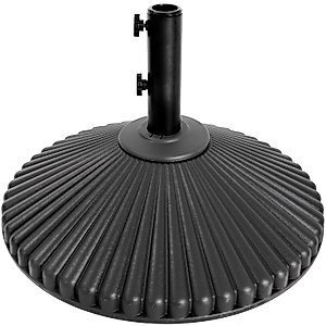 ASTEROUTDOOR 23" Diameter Round Heavy Duty Outdoor Stand Plastic Water and Sand Filled for Deck, Lawn, Garden, Pool, Market (Black)
