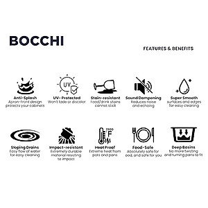 BOCCHI Contempo Workstation Apron Front Step Rim Fireclay 33 in. Single Bowl Kitchen Sink with Accessories in White