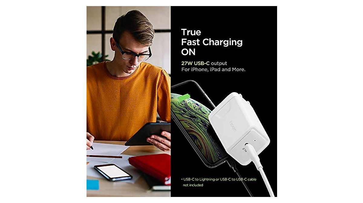 Spigen 27W USB-C Charger | Fast Charging Power Adapter for iPhone & More