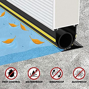 Garage Door Bottom Weather Stripping Rubber Seal with T-Ends 5/16" - Protect Your Garage from Weather, Insects, and Dust with Premium Rubber Seals（12FT）