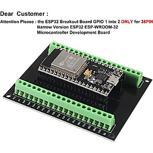 Adeept 2PCS ESP32 Breakout Board GPIO 1 into 2 Compatible with 38 Pins ESP32S ESP32 Development Board ESP-WROOM-32