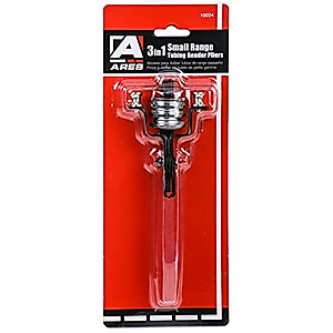 ARES 10024-3-in-1 Small Range Tubing Bender Pliers - Easily Make 90 Degree Bends in Brass, Copper, Steel, Stainless and Aluminum - Works for 1/8-Inch, 3/16-Inch, and 1/4-Inch Tubing