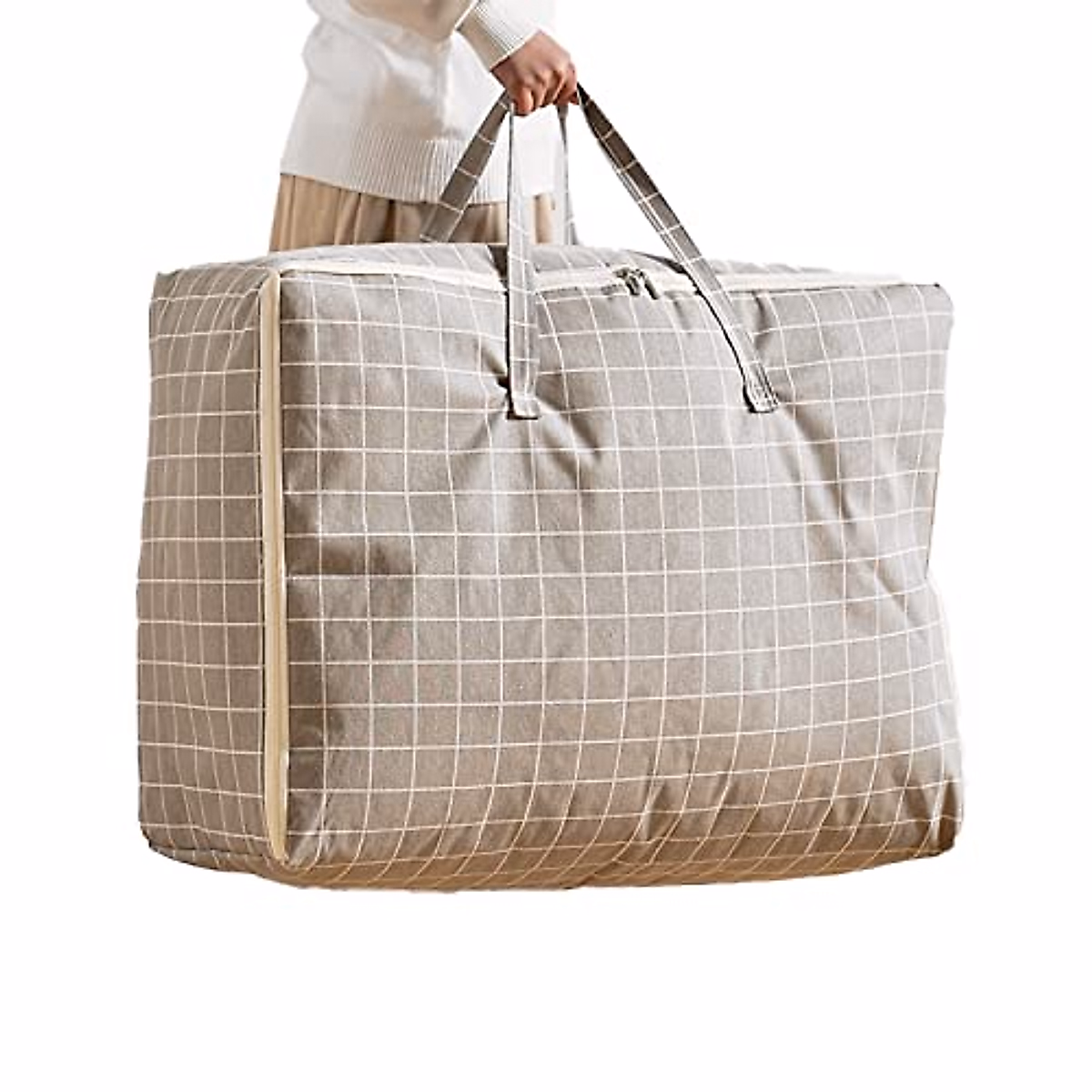 Liampo Large Capacity Clothes Organization and Storage Bins with Handles Bedding Storageused for Quilt Cover Quilt Luggage Packing 3 Pieces