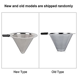 Yosoo Coffee Maker Pot, Manual Hand Drip Coffee Maker Glass Pot with Stainless Steel Filter, 400ml