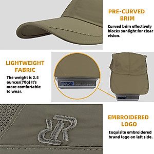 RRvane Quick Dry Running Cap Polyester Outdoor Sports Hat Lightweight Unstructured Baseball Cap for Men, Women (Khaki)