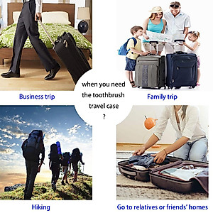 Nincha Plastic Electric Toothbrush Travel Case for Oral-B Pro Series, 2 packs (Blue&Green)