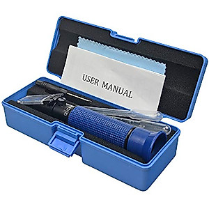 Alcohol Refractometer of 0-80% Volume Percent Scale Range, for Alcohol Content Measurement in Alcohol Liquor Production, Distilled Beverages, Homebrew, with Automatic Temperature Compensation Function