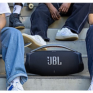 JBL Boombox 3 - Portable Bluetooth Speaker Bundle with divvi! Protective Hardshell Case - Black
