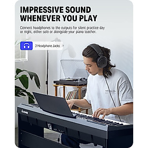 Donner DEP-20 Beginner Digital Piano + Donner Duet Piano Bench