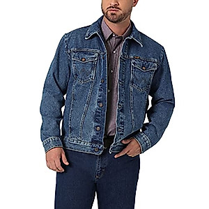 Wrangler Men's Cowboy Cut Western Unlined Denim Jacket, Stonewash, Large
