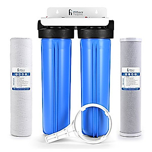 Whole House Filtration System 20" Dual Stage Commercial Grade Sediment Chlorine Taste Odor VOCs 1" Port