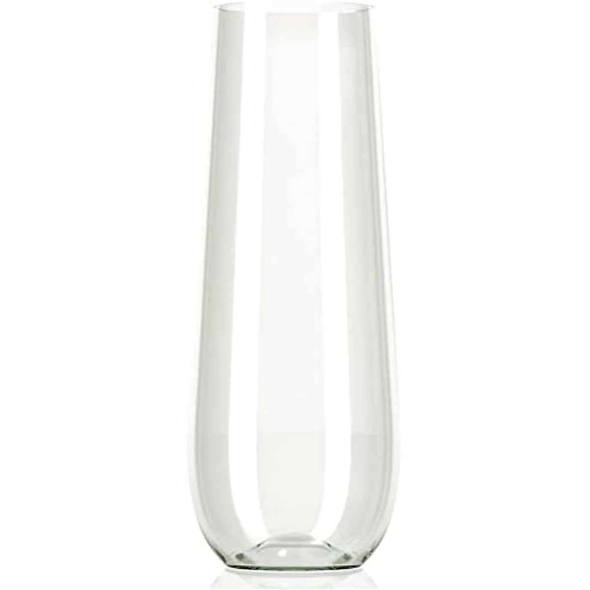 30 Plastic Stemless Champagne Flutes - Disposable Unbreakable toasting glasses, 30 pack | Clear Fancy Shatterproof & Reusable 9 Oz Champagne glass, BPA free - Ideal for Weddings, Birthdays, Parties