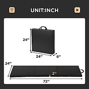 Gymnastics Mat 4x10x2 Gym Mat Tumbling Mat Lightweight Foldable Gymnastic Tumbling Pad Gym Equipment Fitness Yoga Home Exercise Mat