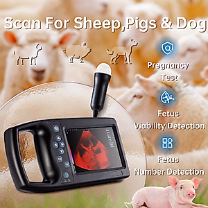 J1 Vet Ultrasound Machine Portable Veterinary Handheld Scanner B-Ultra Sound with 3.5MHz Probe for Pregnancy Pig,Sheep,Dog use