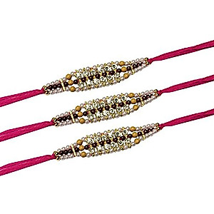 IndiaBigShop Rakhi for Brother, Set of Three Rakhi, Rakhi for Brother, Raksha Bandha Gift for your brother Vary Color and Multi Design Assorted Rakhi