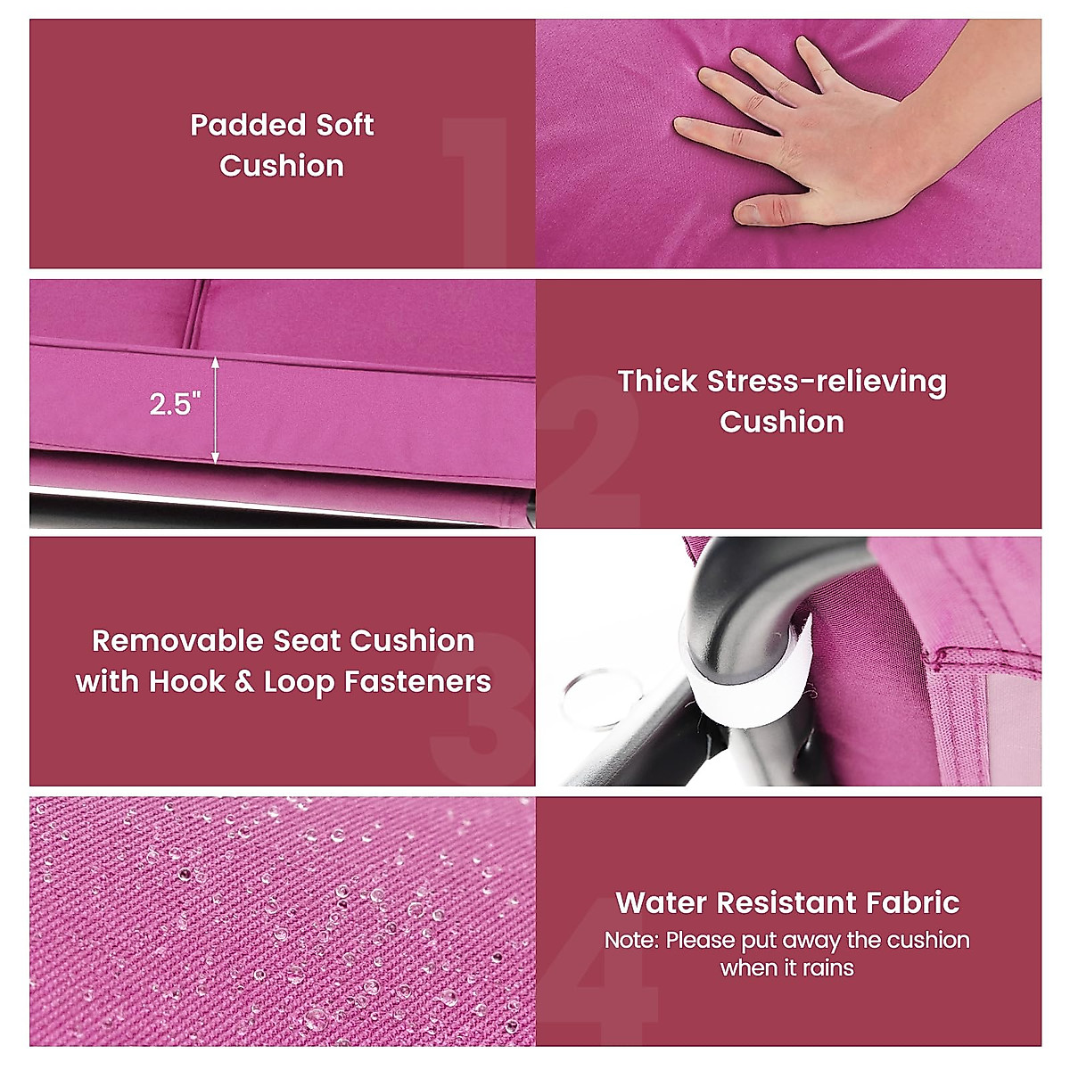 Tangkula 3 Person Porch Swing, 2-in-1 Convertible Patio Swing Bed with Removable Cushions, Solid Steel Structure, Outdoor Swing with Adjustable Canopy for Backyard, Balcony, Poolside (Wine)