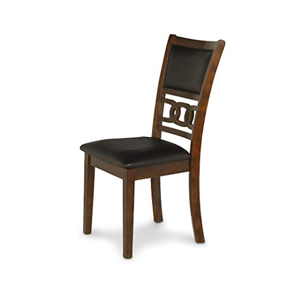 New Classic Furniture Gia 5-Piece Round Dining Set with 1 Dining Table and 4 Chairs, 47-Inch, Brown