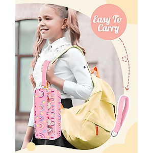 LISEVO Aesthetic Cute Large Pencil Case, Unique Big Capacity Colored Rainbow Pencil Cases Pouch School Office Stationery Organizer Bag for Girls Women with Compartments & Zipper