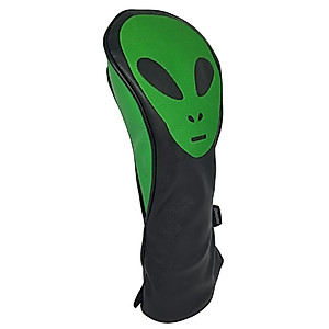 ReadyGOLF Green Alien Embroidered Driver Headcover