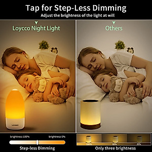 Night Light for Kids, Portable Touch Lamps with Color Changing Mode & Stepless Dimming Function, Rechargeable Baby nigth Light with 1H Timer & Touch Control