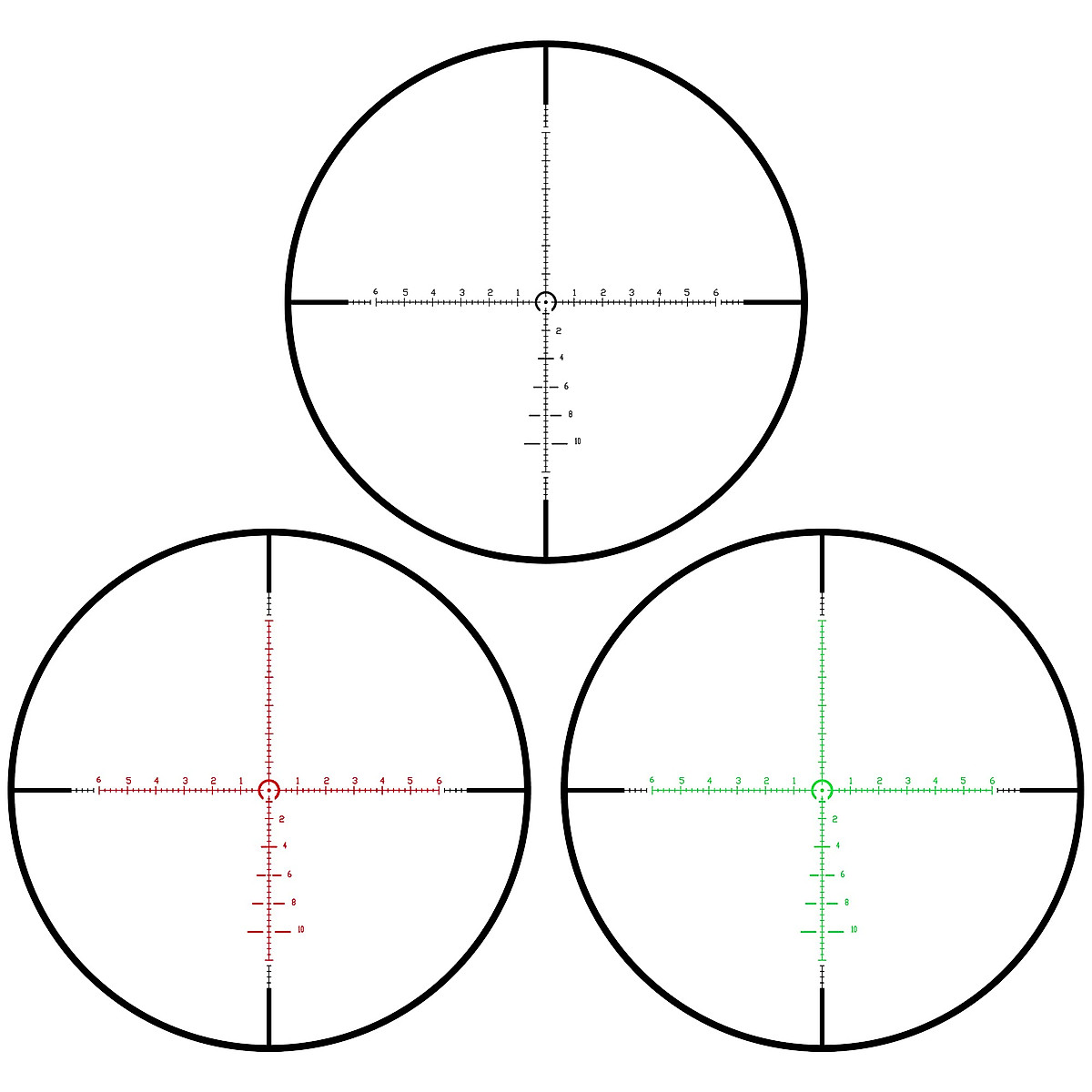Sniper NT1-6X24GL Riflescope 1-6x24 LPVO Rifle Scope Red/Green Illuminated Reticle