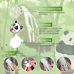 100 Pcs Panda Stickers for Kids Laptop Water Bottles Phone Computers Luggage Cute Panda Stickers Panda Gifts Panda Party Decorations Panda School Supplies Cartoon Stickers Pack