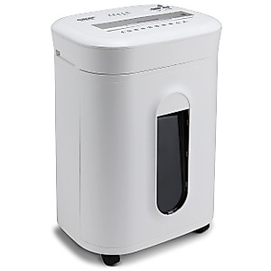 Aurora Heavy Duty Anti-Jam 15-Sheet Crosscut Shredder/60 Min Run Time/ 6-Gallon Pullout Basket, White
