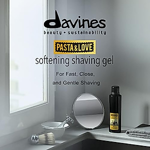 Davines Pasta & Love Men's Softening Shaving Gel to Foam, Soothing Formula with Alkekengi Extract, 6.76 fl. oz.