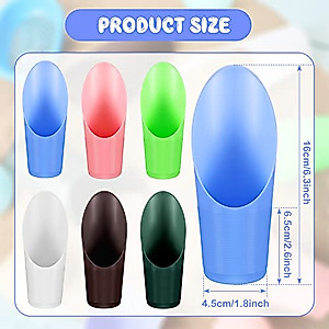 6 Pcs Bonsai Soil Scoops Plastic Garden Shovels Garden Tool Bucket Shovel Colorful Small Mini Potting Scoop for Plant Flower Succulent